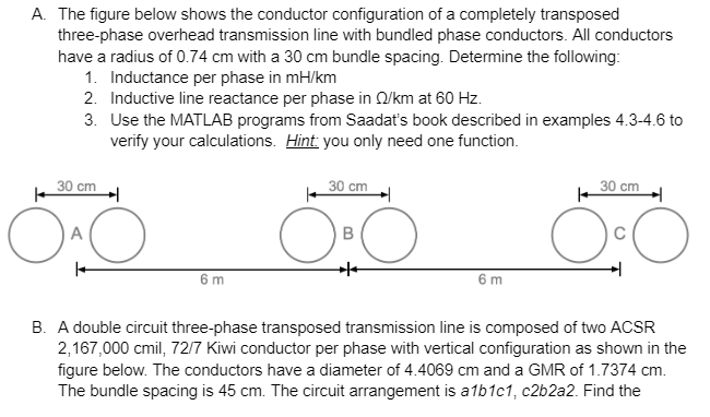 Solved A. The figure below shows the conductor configuration | Chegg.com