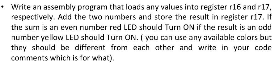 Solved Write an assembly program that loads any values into | Chegg.com