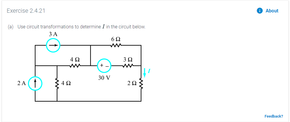 Solved Exercise 2.4.21 About (a) Use circuit transformations | Chegg.com