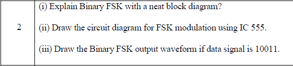 Solved (1) Explain Binary FSK with a neat block diagram? 2 | Chegg.com