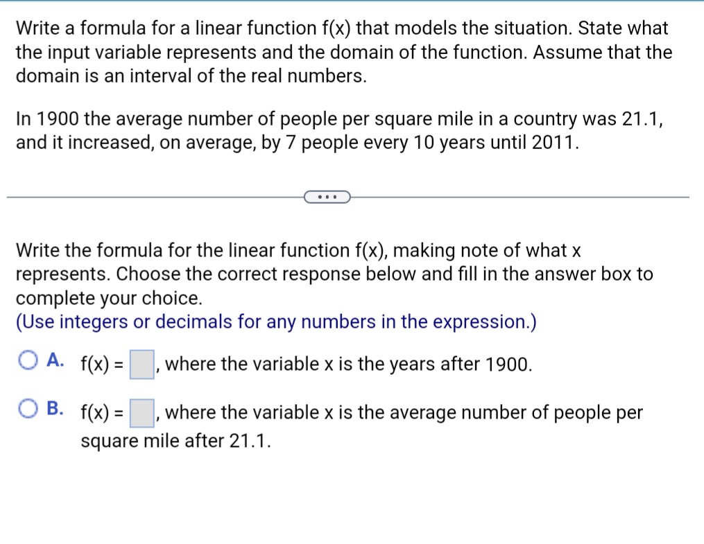 Solved Write the formula for the linear function f(x), | Chegg.com