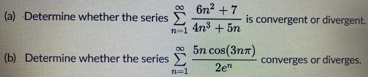 Solved INFINITE SERIES (Please show step-by-step and | Chegg.com