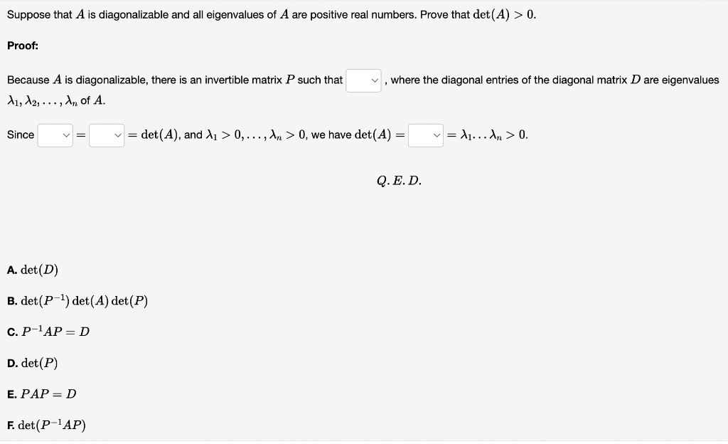 Solved Suppose that A is diagonalizable and all eigenvalues | Chegg.com