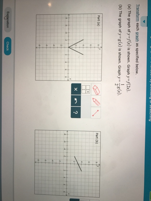 Solved Transform each graph as specified below (a) The graph | Chegg.com