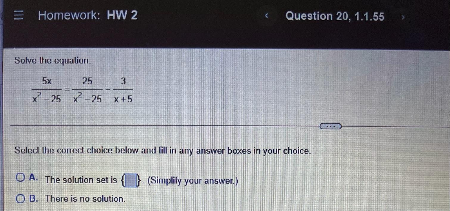 Solved = Homework: HW 2 Question 20, 1.1.55 Solve the | Chegg.com