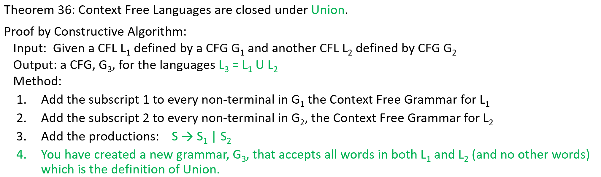 Solved Using the algorithm of Theorem 36 prove that the | Chegg.com
