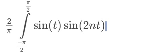 Solved 2 sin(t) sin(2nt 2sin(t) sin(2nt) | Chegg.com