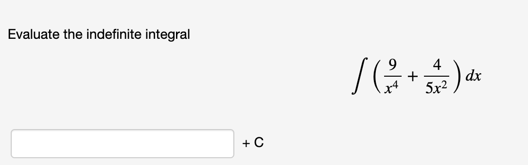 Solved Evaluate the indefinite integral | Chegg.com