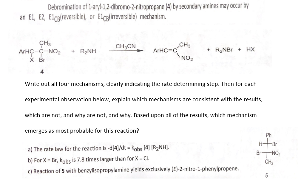 Debromination of 1-aryl-1,2-dibromo-2-nitropropane | Chegg.com
