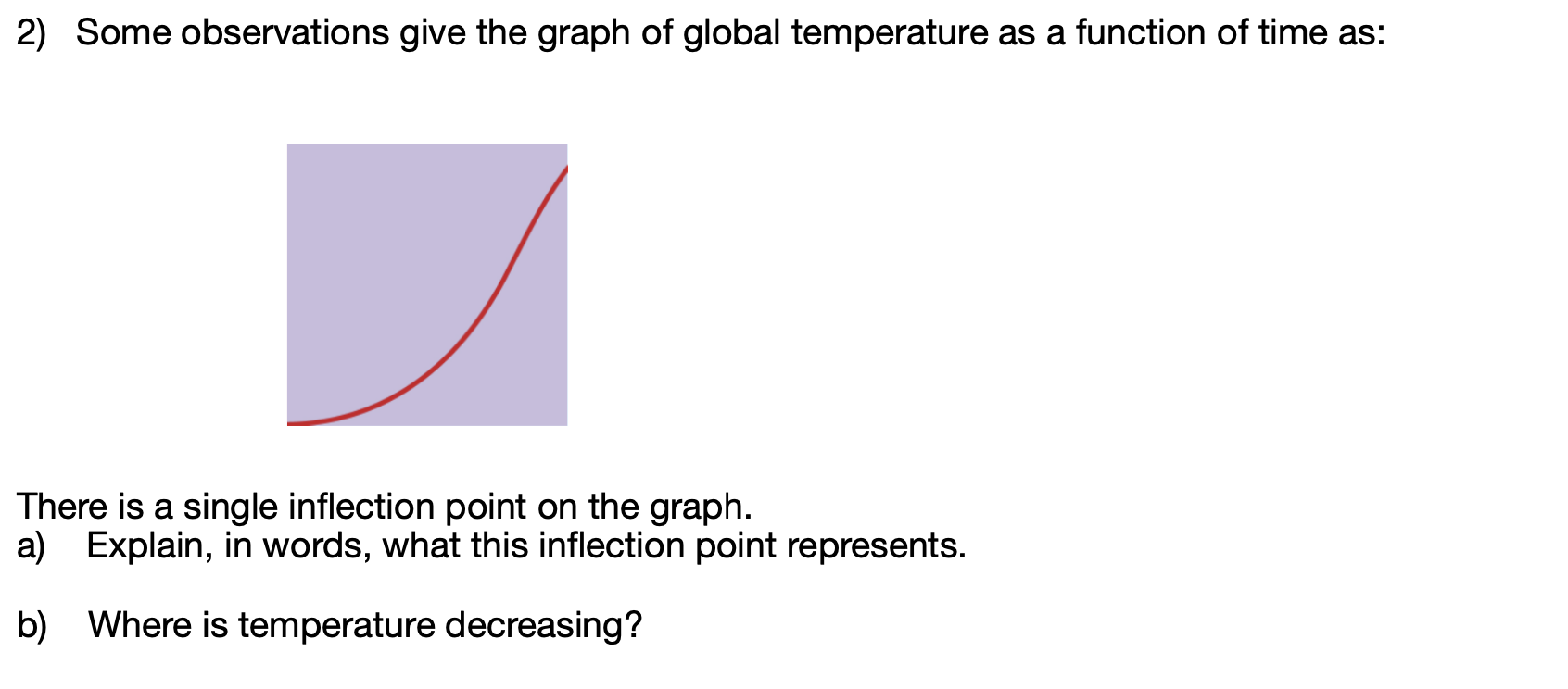 Solved 2) Some observations give the graph of global | Chegg.com
