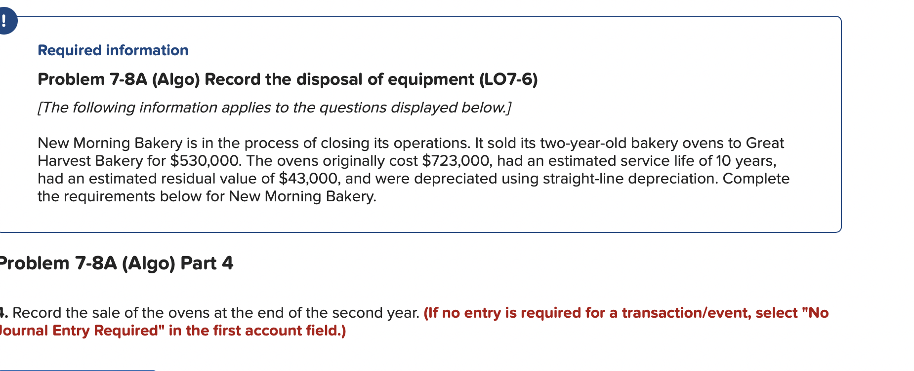 Solved Required information Exercise 7-17 (Algo) Record the | Chegg.com