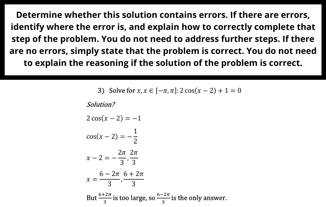 Solved Determine whether this solution contains errors. If | Chegg.com