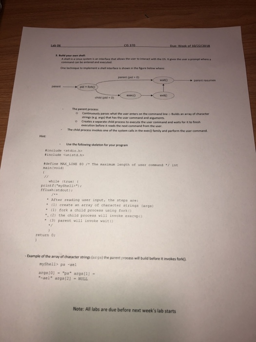 Solved Lab.06 CIS 320 own sheb thet aliows the user to | Chegg.com
