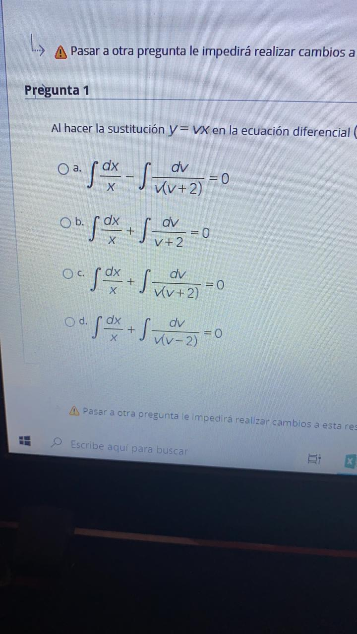 Solved By substituting y = vx in the differential equation | Chegg.com
