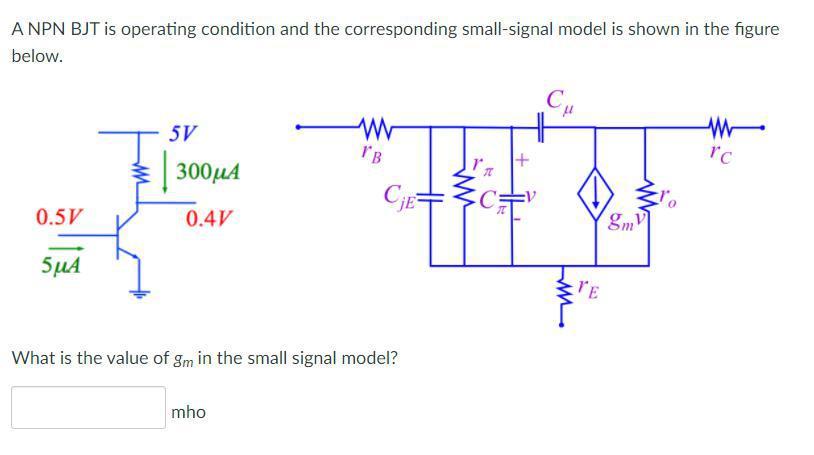Solved A NPN BJT is operating condition and the | Chegg.com