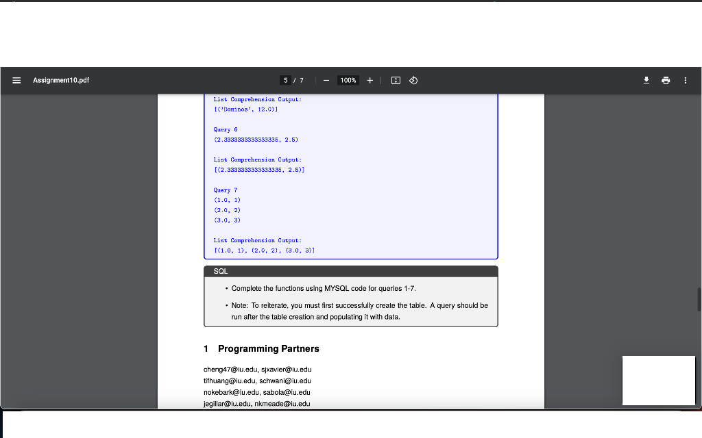 Solved Queries In class we were introduced to SQL and the | Chegg.com