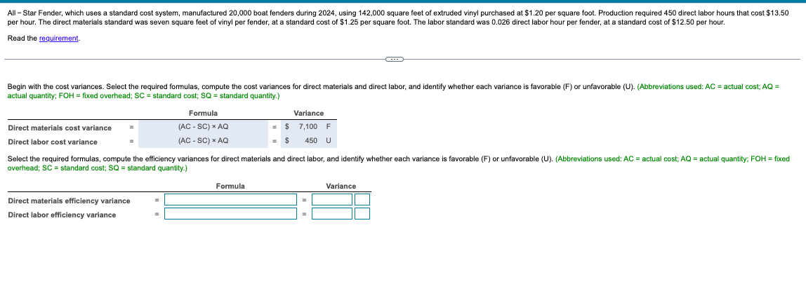 Solved Read the Requirement Compute the cost and efficiency | Chegg.com