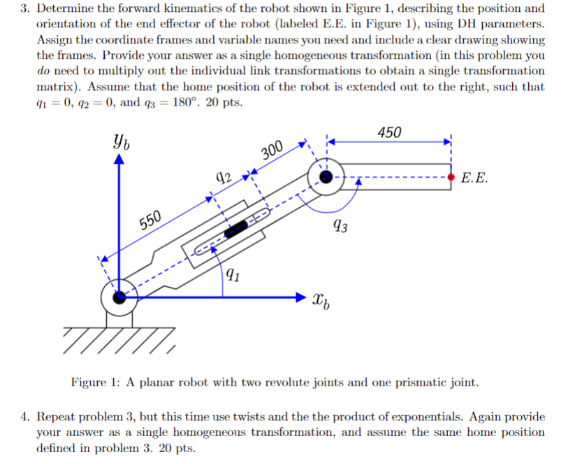 Solved Please draw and assign the coordinate frames and | Chegg.com
