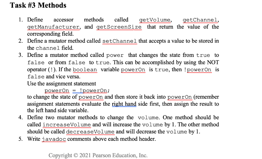Solved We will write the Television class. Each object that | Chegg.com