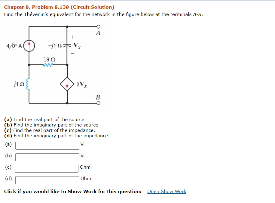 Solved Chapter 8, Problem 8.138 (Circuit Solution) Find the | Chegg.com