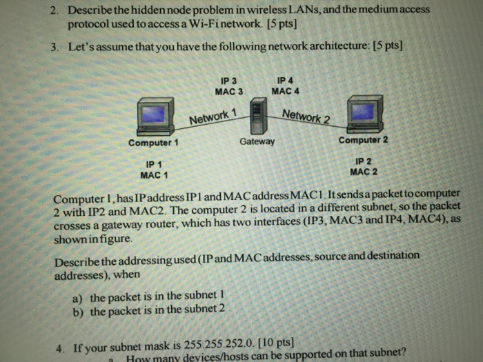 Solved Describe the hidden node problem in wireless LANs, | Chegg.com