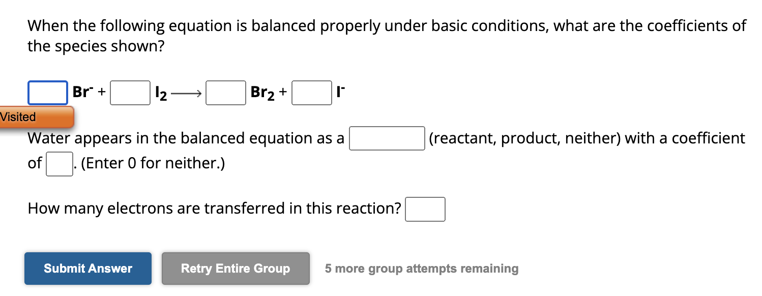 When the following equation is balanced properly | Chegg.com