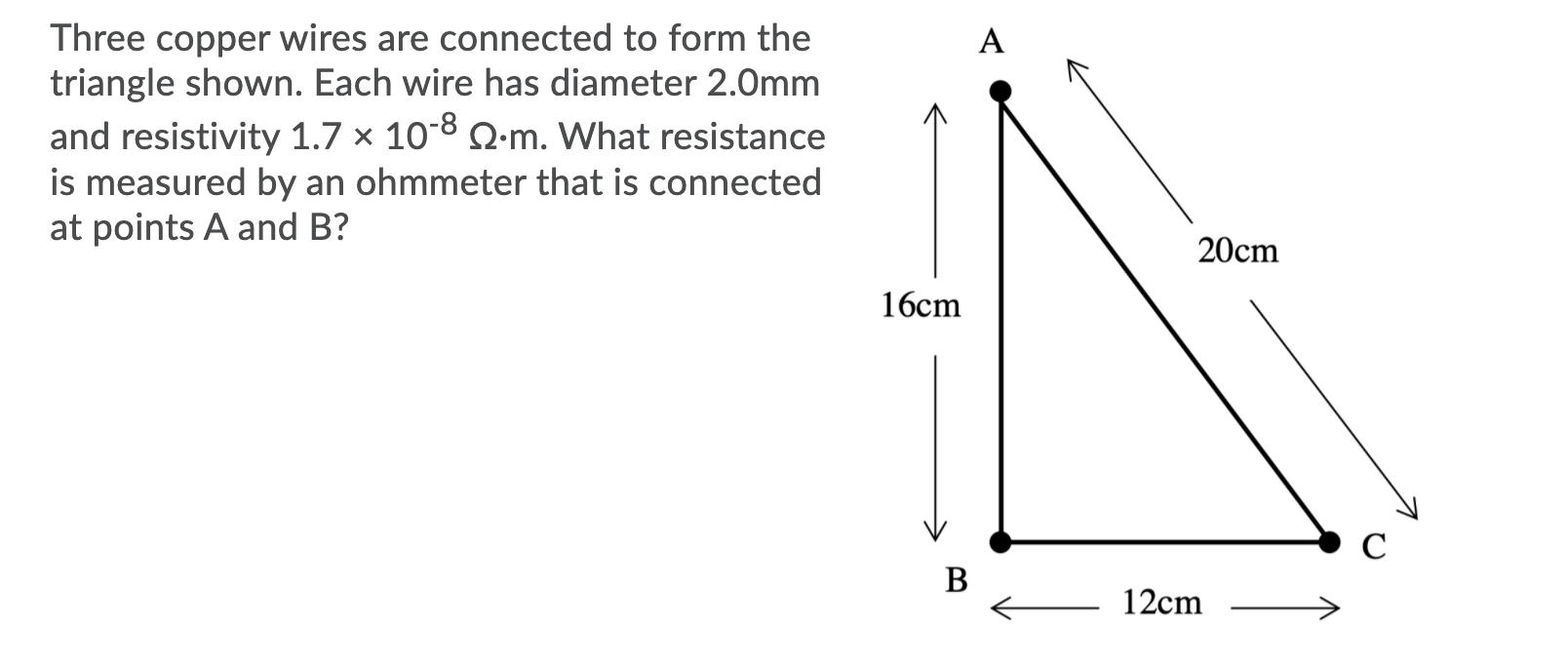 Solved A Three copper wires are connected to form the | Chegg.com