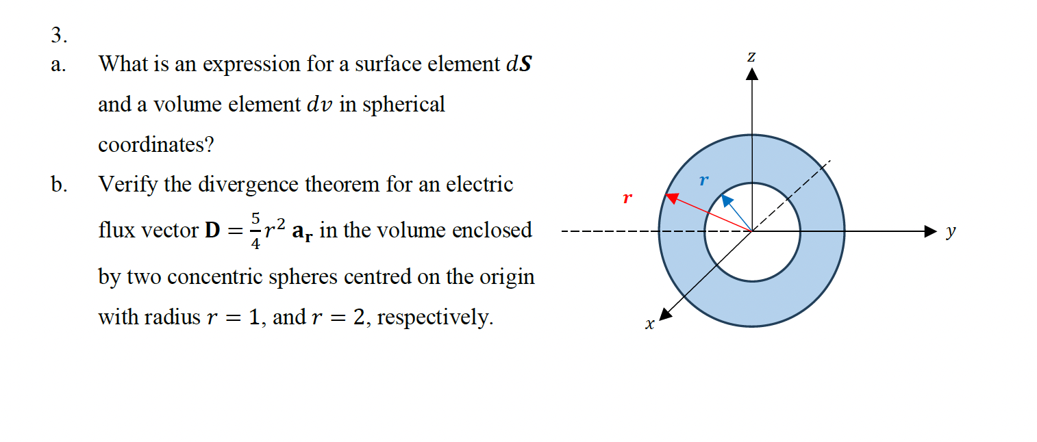 Solved a. ﻿What is an expression for a surface element dS | Chegg.com