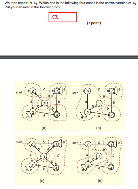Solved 1. Given the following DFA, to find a minimum-state | Chegg.com