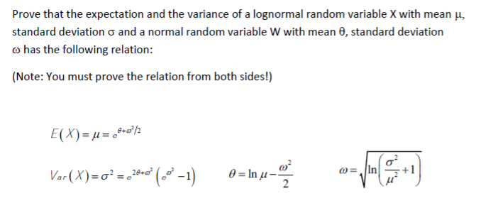 Solved Prove that the expectation and the variance of a | Chegg.com