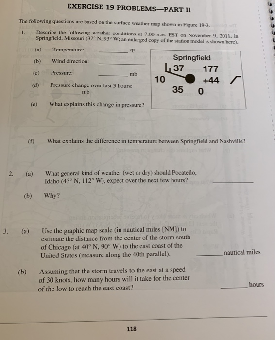 EXERCISE 19 PROBLEMS-PART II The following questions | Chegg.com