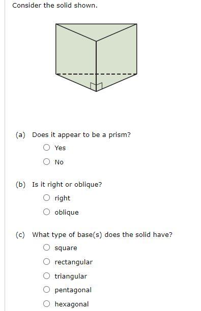 Solved Consider the solid shown. (a) Does it appear to be a | Chegg.com