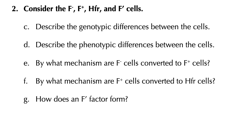 Solved Please answer these questions relating to F-, F+, | Chegg.com