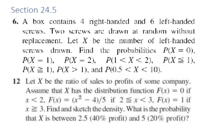 Solved 6. A box contains 4 right-handed and 6 left-handed | Chegg.com