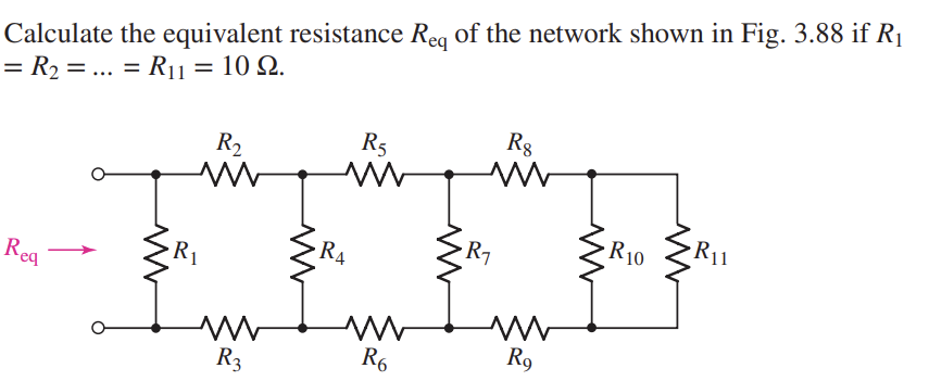 Solved Calculate the equivalent resistance Req of the | Chegg.com