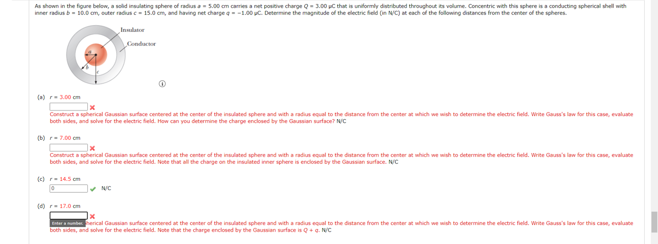 Solved As shown in the figure below, a solid insulating | Chegg.com
