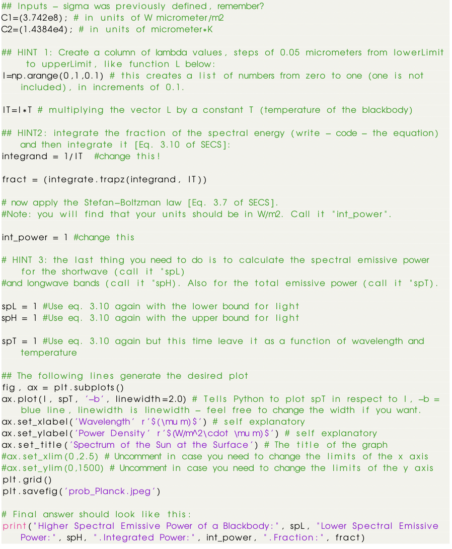 Problem 4Plot the Planck spectrum (Bose-Einstein | Chegg.com