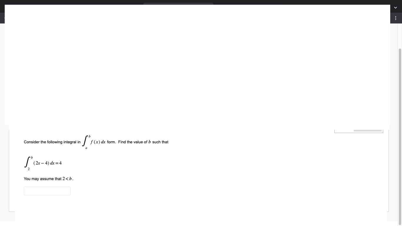 Solved Consider the following integral in ∫abf(x)dx form. | Chegg.com
