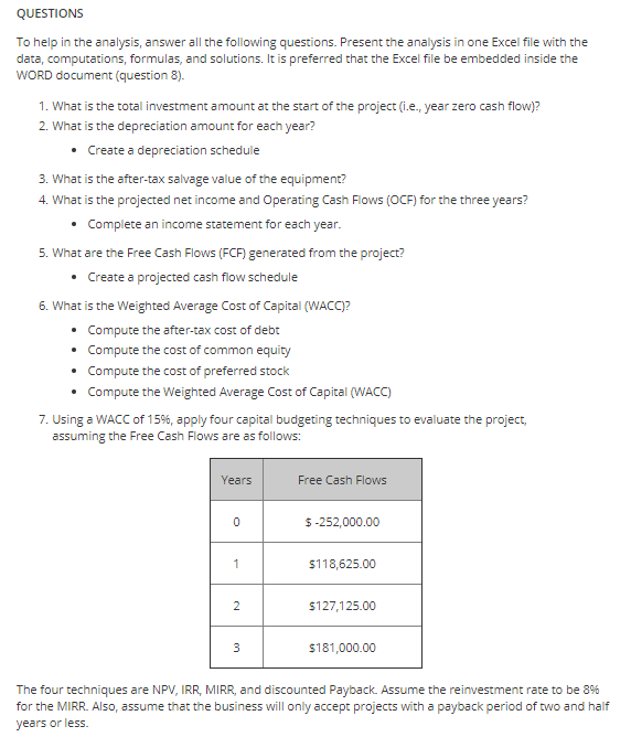 Solved CASE SUMMARY Exotic Food Inc., a food processing | Chegg.com