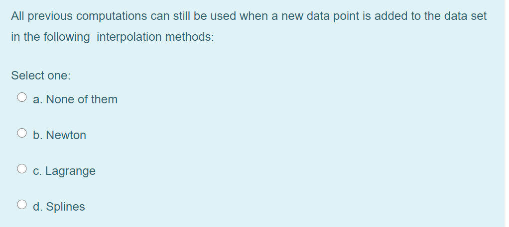 Solved All previous computations can still be used when a | Chegg.com