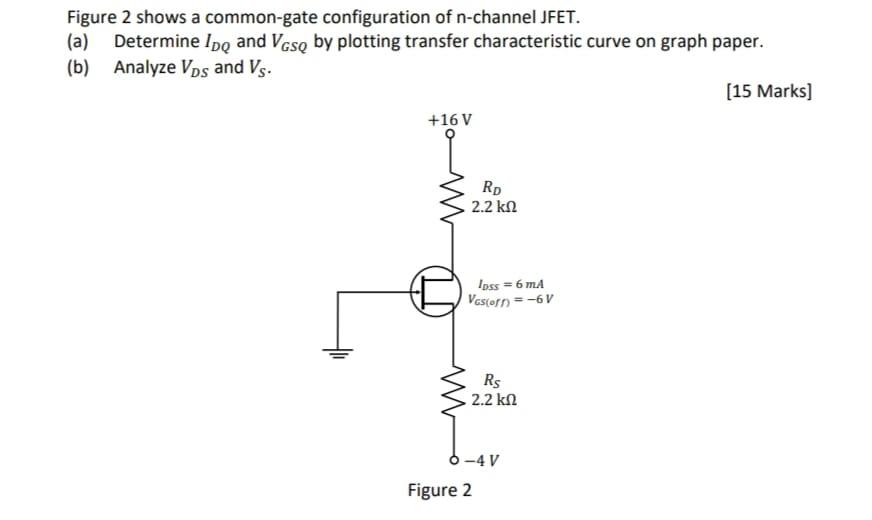 Solved Figure 2 shows a common-gate configuration of | Chegg.com