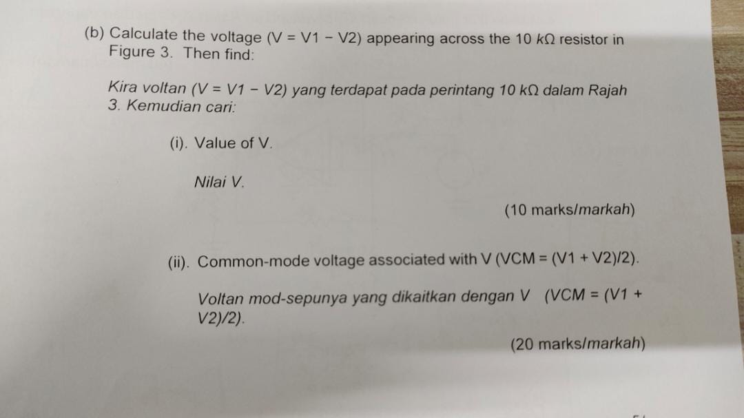 Solved (b) Calculate the voltage \\( | Chegg.com