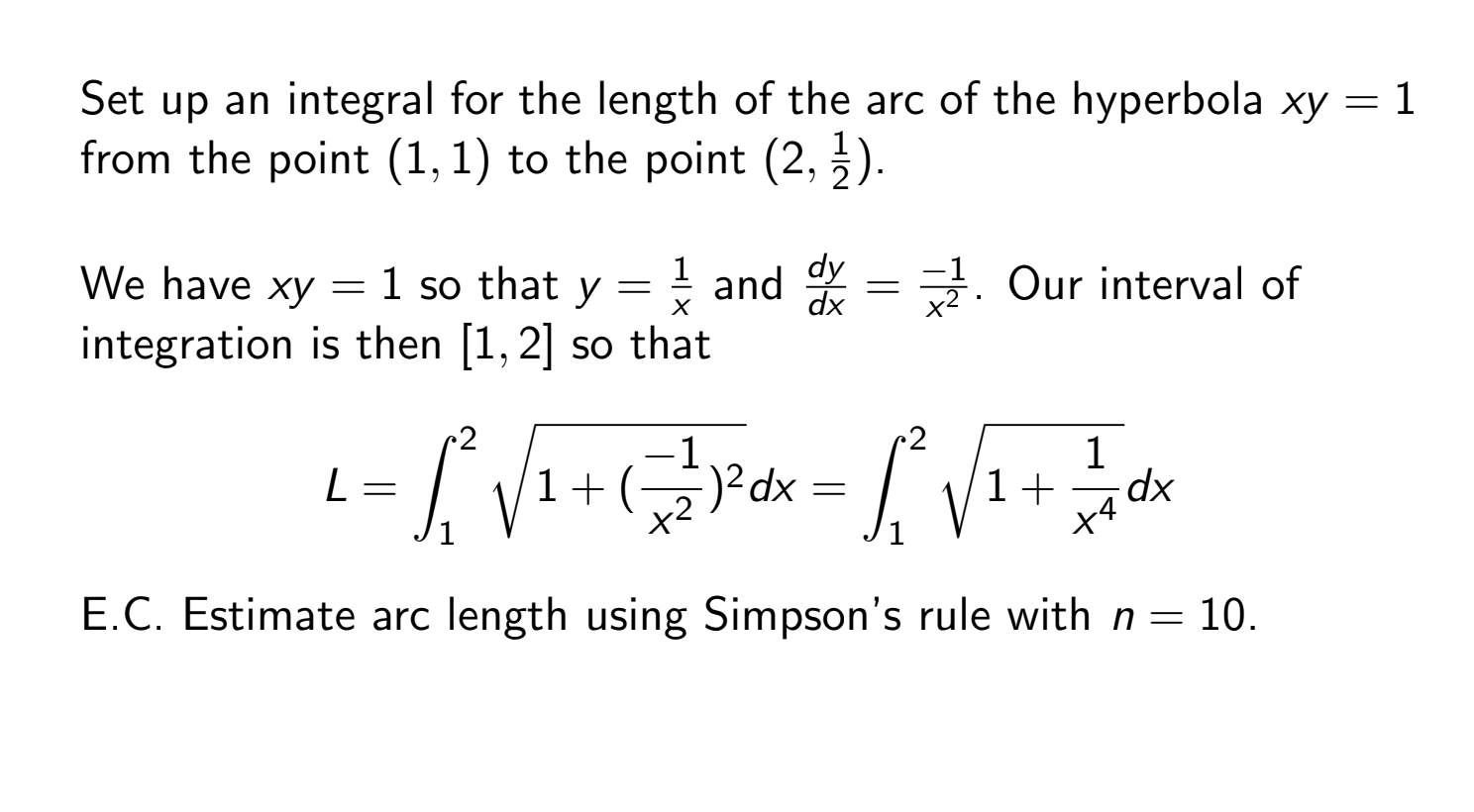 Solved **Part A**: Estimate arc length using Simpson's Rule | Chegg.com