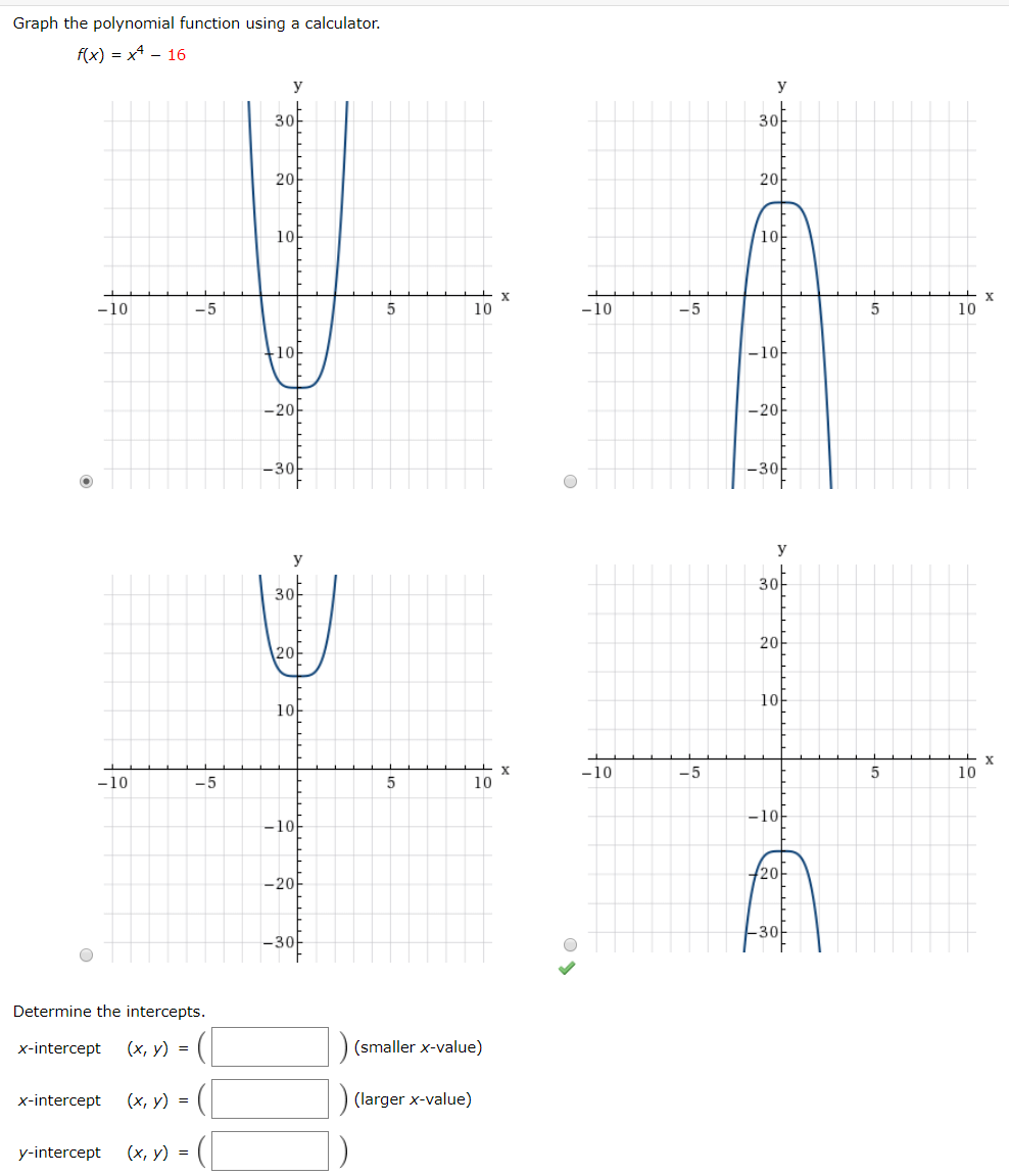 Solved Graph the polynomial function using a calculator. | Chegg.com