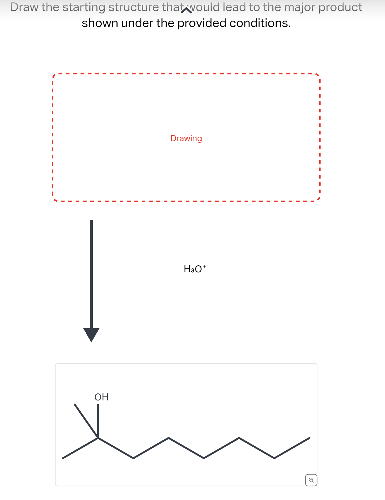Solved Draw the starting structure that would lead to the | Chegg.com