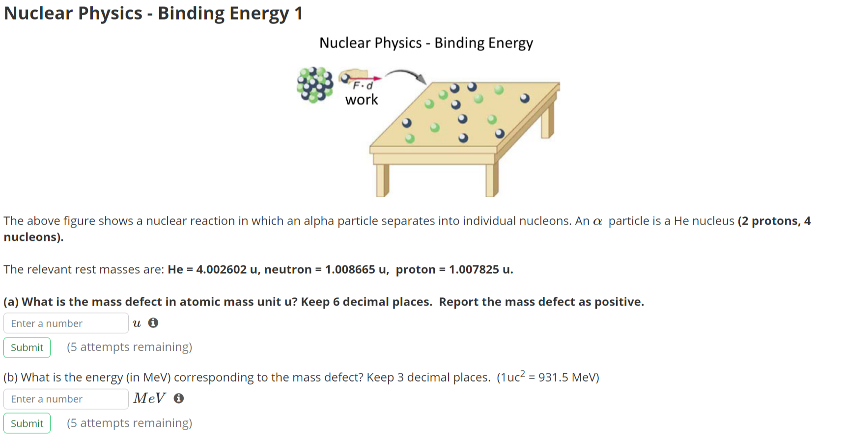 Solved Nuclear Physics - Binding Energy 1 Nuclear Physics - | Chegg.com