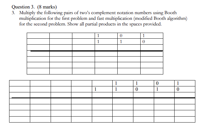Solved Question 3. (8 marks) 3. Multiply the following pairs | Chegg.com