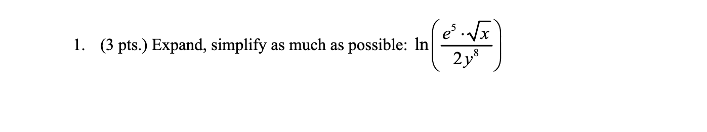 Solved 1. (3 pts.) Expand, simplify as much as possible: | Chegg.com
