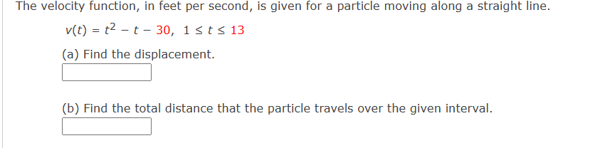 [Solved]: The velocity function, in feet per second, is gi