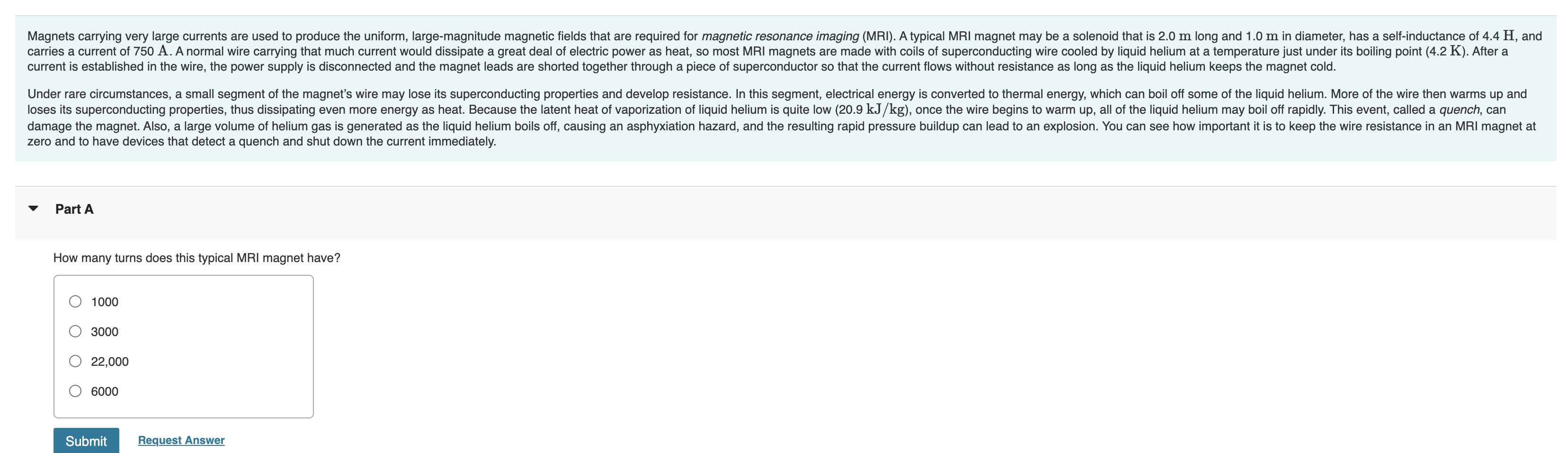 Solved zero and to have devices that detect a quench and | Chegg.com